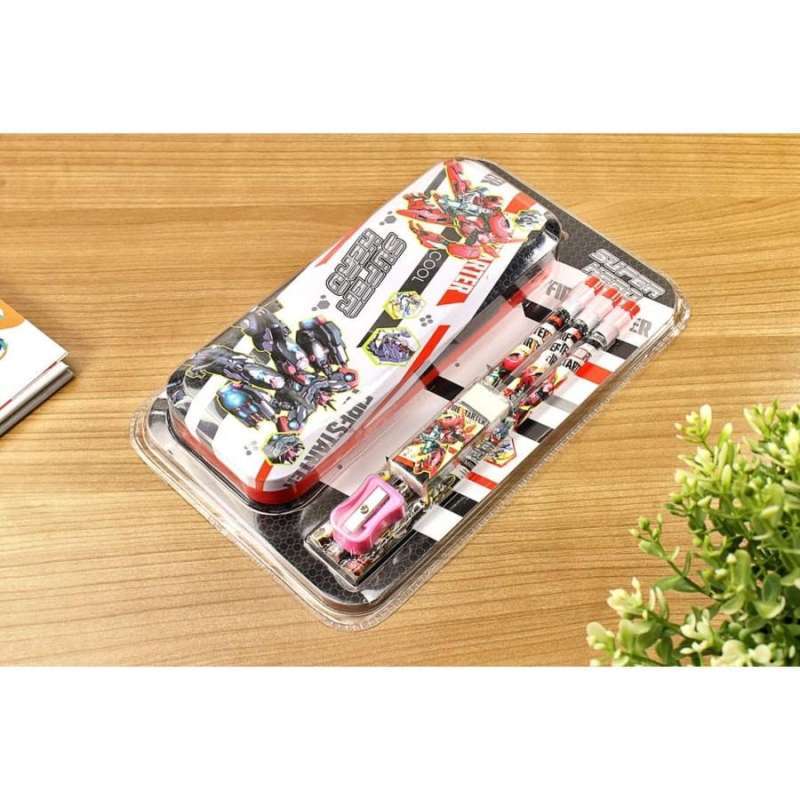 Jual Transformer Kotak Pensil Set / Stationary Set / Pencil Case Set Di ...