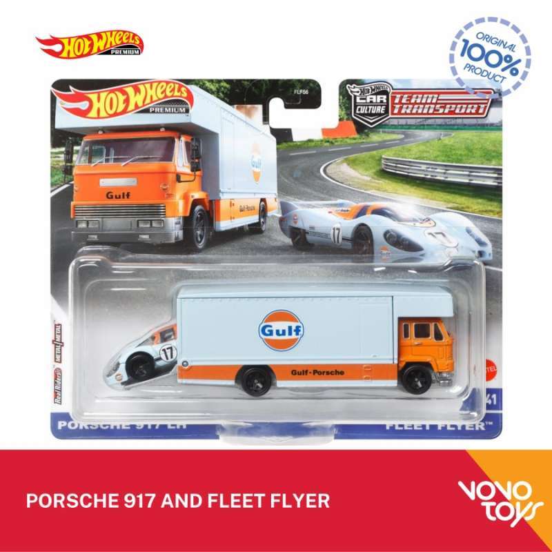 Jual Hot Wheels Porsche 917 and Fleet Flyer Gulf Team Transport ...