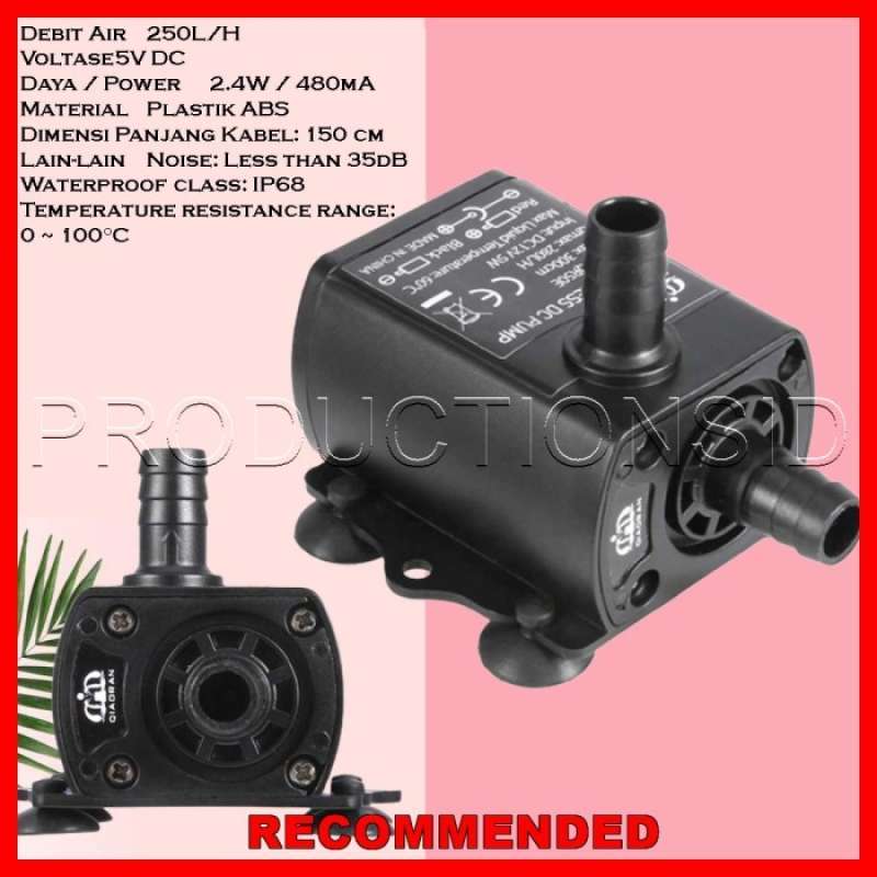 Promo Pompa Dc Pompa Air Mini Usb Brushless Submersible Aquarium 5V ...