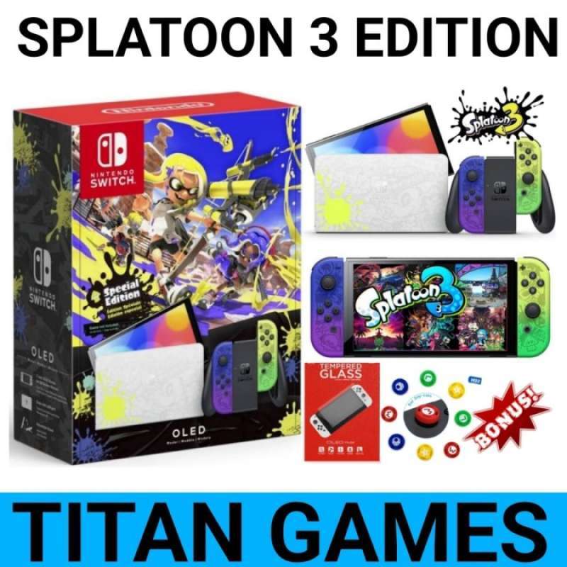 Promo Nintendo Switch OLED Splatoon 3 Edition Console Switch Oled ...