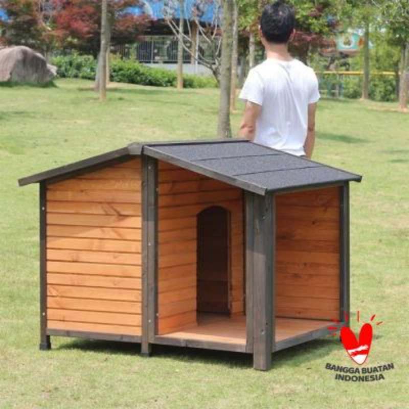 Promo TERBARU !!! KANDANG ANJING OUTDOOR | RUMAH ANJING KAYU MINIMALIS ...