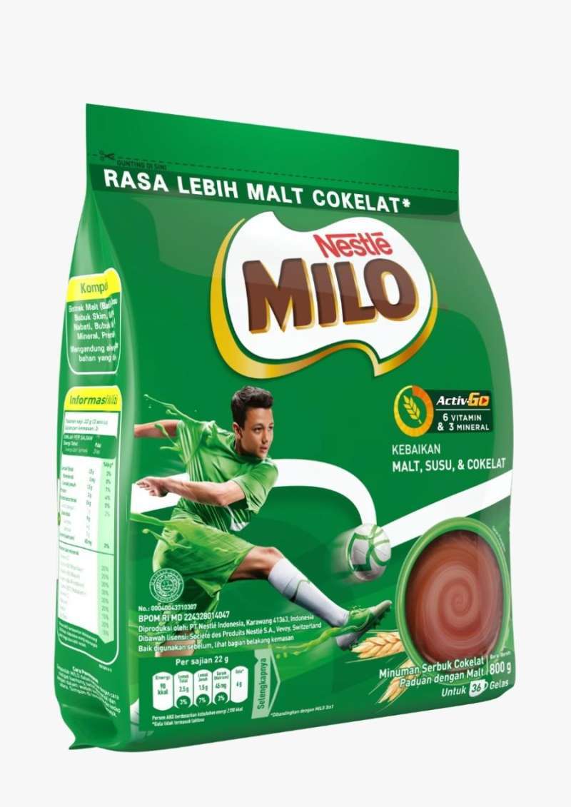 Jual NESTLE MILO ACTIV GO SUSU COKELAT BUBUK POUCH 800 g di Seller Adam ...