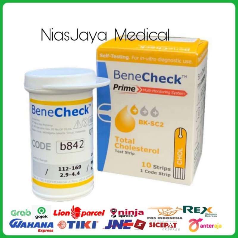 Promo Strip Benecheck Prime Cholesterol Test Kolesterol 10 Pcs ...