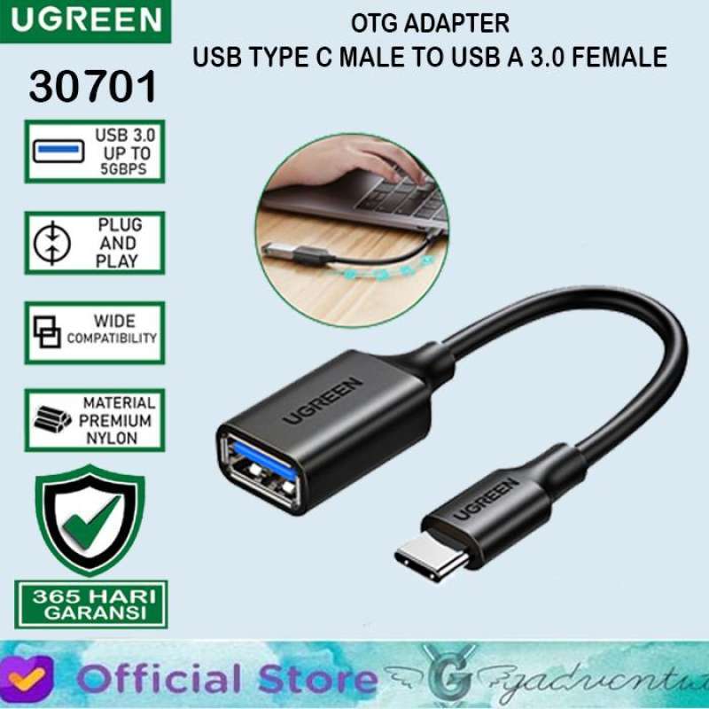 Jual Ugreen 30701 Adaptor Otg Hp Type C Male To Usb Female Flashdisk ...