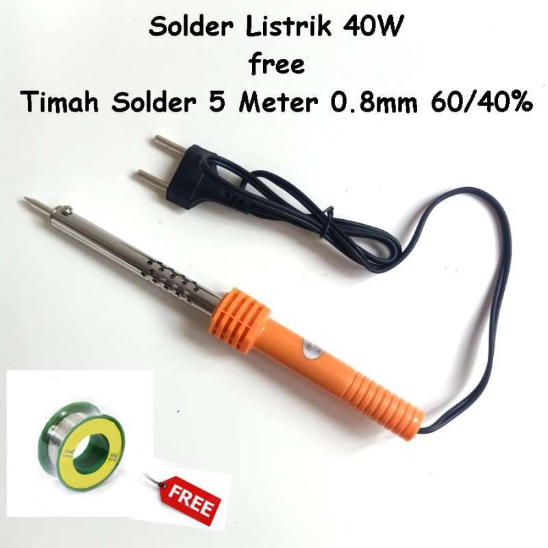 Jual Solder Listrik 40 Watt Solder Listrik Paket Free Timah Solder 5 ...