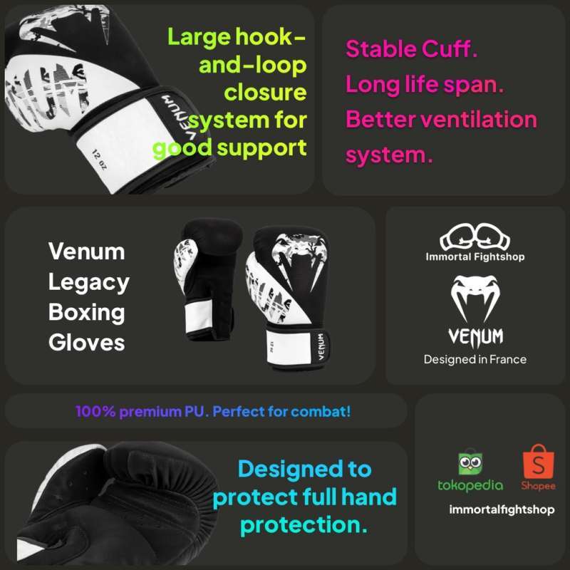Jual VENUM LEGACY BOXING GLOVE di Seller Immortalfightshop Official Store - Sei Putih Barat-3 ...
