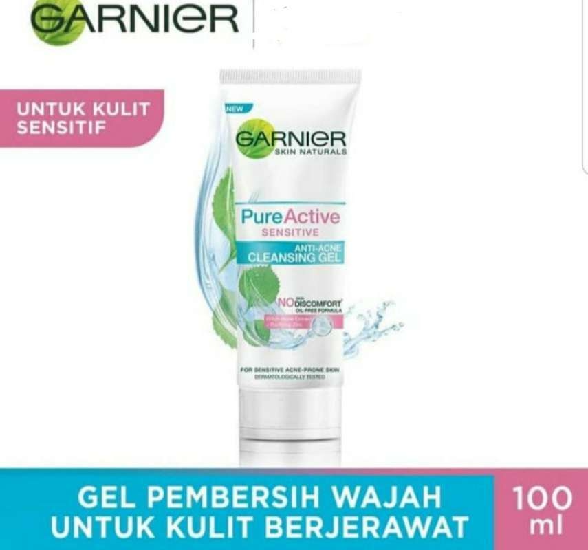 Jual Garnier Pure Active Sensitive Anti Acne Cleansing Gel - 100 Ml Di ...