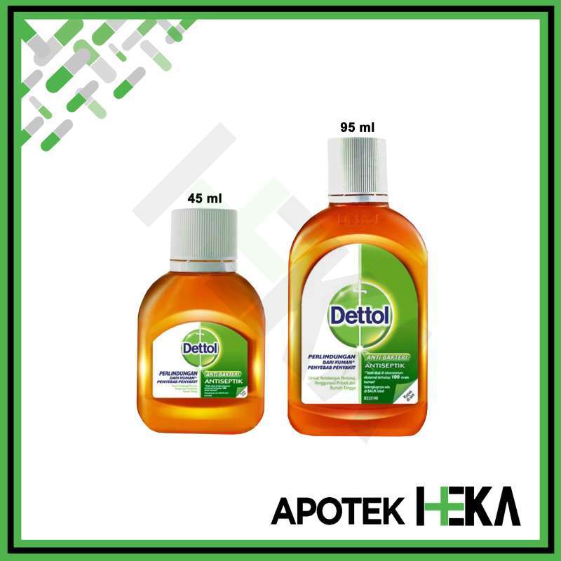 Jual Dettol Cairan Antiseptik Ukuran 45 ml / 95 ml di Seller Apotek ...