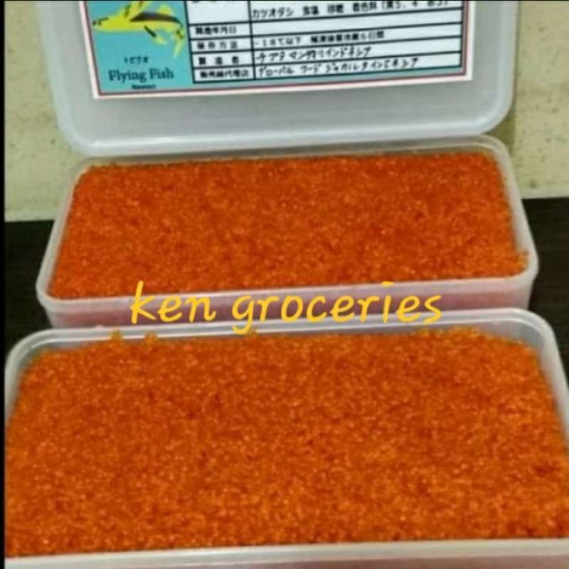 Jual tobiko orange 500 gr / telur ikan terbang / flying fish roe di ...