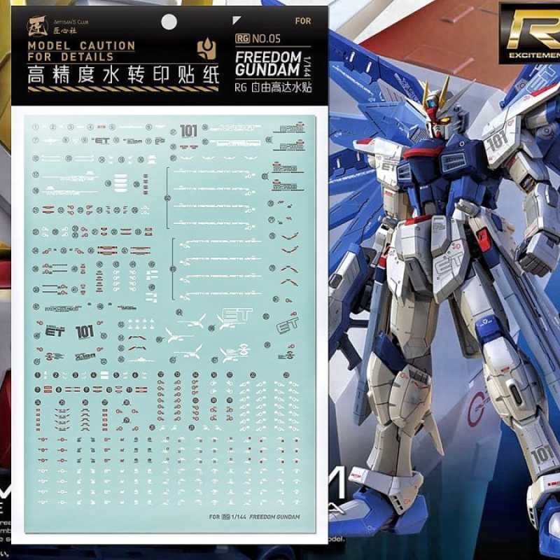 Promo RG FREEDOM GUNDAM WATER DECAL ARTISAN'S CLUB DECAL Diskon 25% di ...