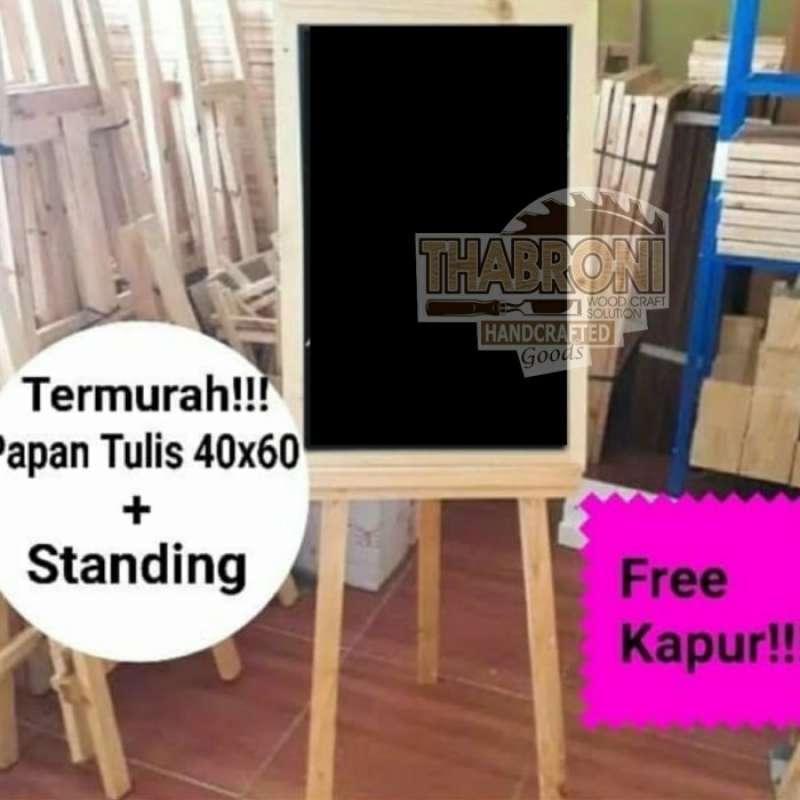 Promo Papan Tulis Kapur + Standing Tripot Papan Menu Cafe Papan Board ...