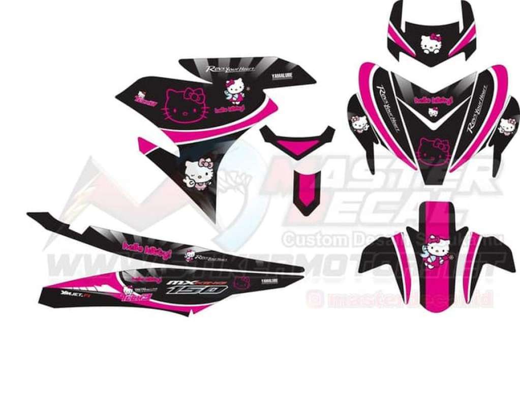 Jual Master Decal Stiker Motor for Yamaha Mx King Hello Kitty [Grade A ...