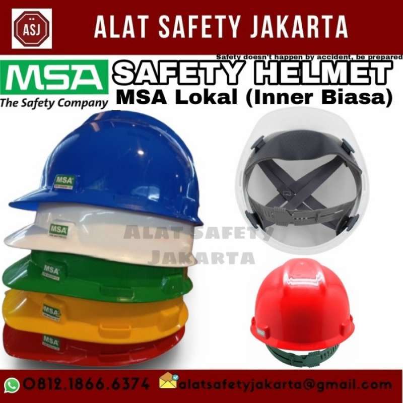Jual Helm Proyek Safety MSA Lokal Inner Biasa / Helm Proyek MSA di ...