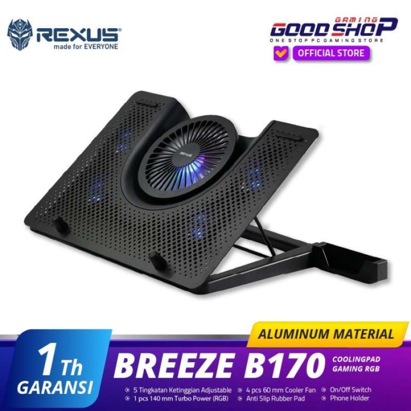 Promo Rexus Coolingpad Gaming Rexus Breeze B170 / B-170 Diskon 1% di ...