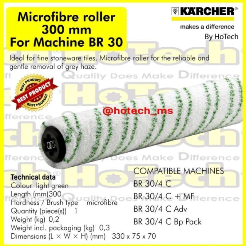 Jual Karcher Microfibre roller, 300 mm For BR 30/4 Floor Scrubber di Seller Layla Store - Kota ...