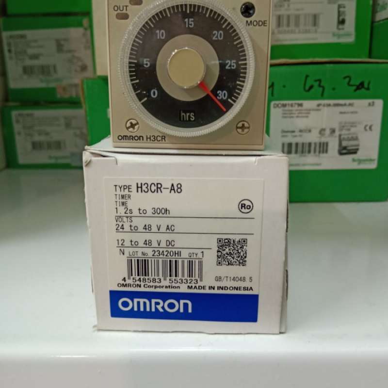 Promo timer h3cr a8 omron 220v kaki 8pin ORIGINAL+ socket Diskon 10% di ...