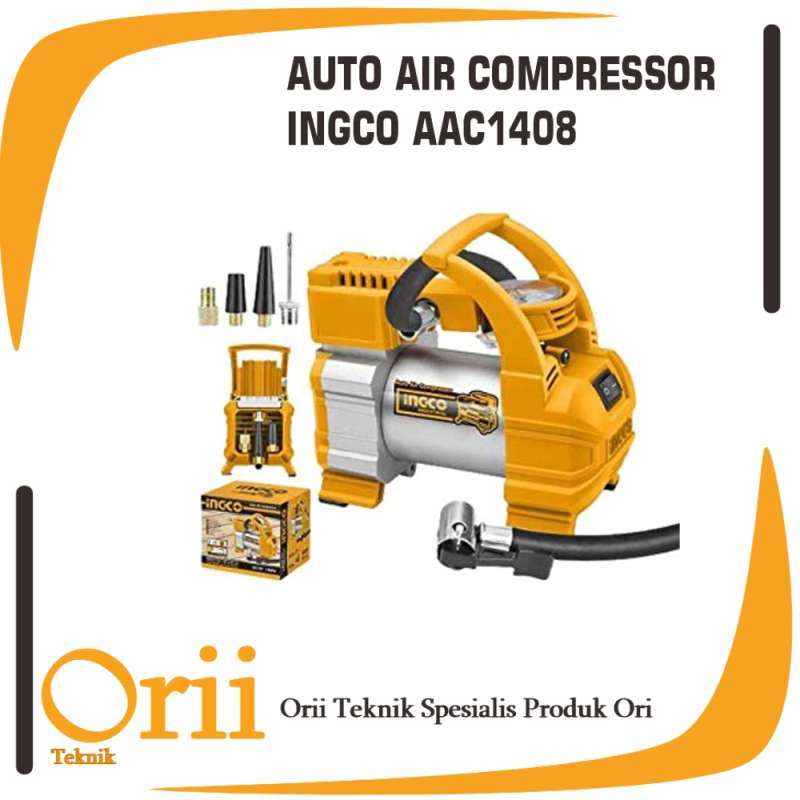 Jual Mini Air Compressor (DC 12V) INGCO AAC1408 - Pompa Kompresor Ban ...