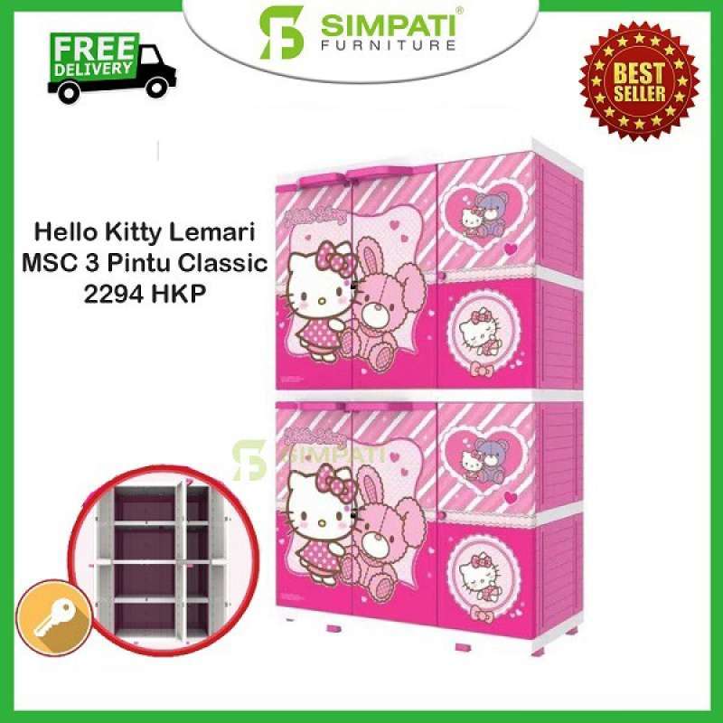 Promo Lemari Plastik 3 Pintu Hello Kitty Diskon 35% di Seller Powerfull ...