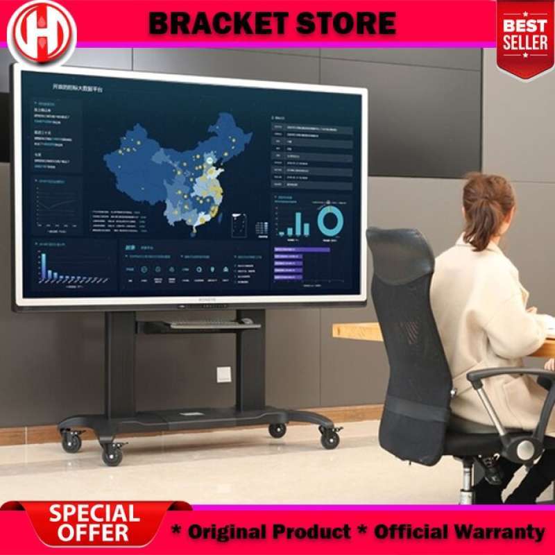 Jual Bracket Standing TV North Bayou NB CF-100 60 65 70 75 80 82 86 100 ...