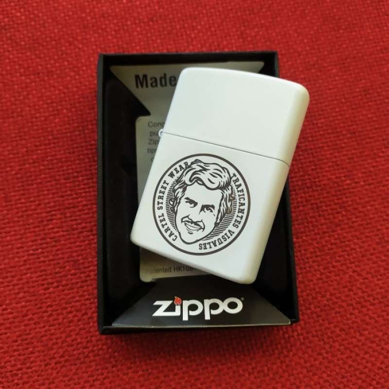 Promo zippo putih custom laser gambar sesuai request atau pesanan ...