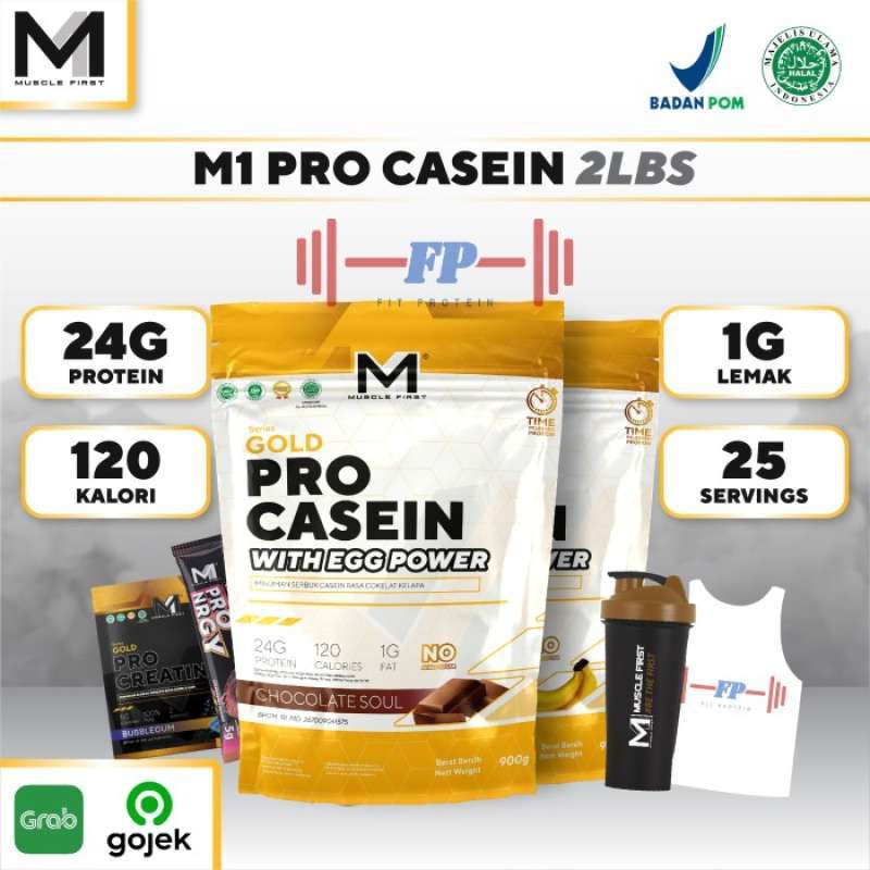 Jual Muscle First M1 Pro Gold Casein Egg Powder Whey Protein 2Lbs 2 Lbs ...