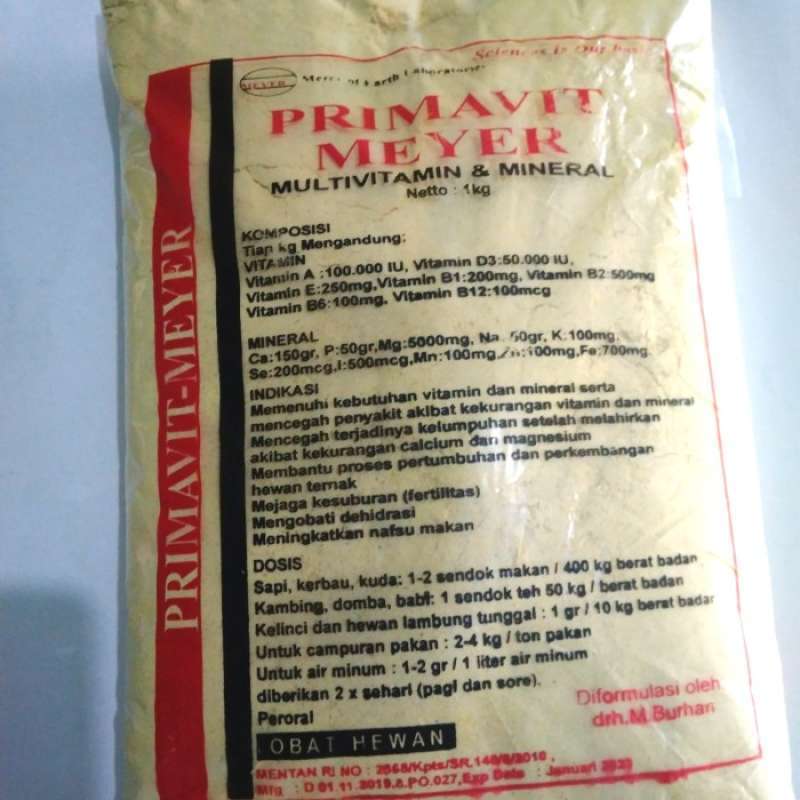 Promo Primavit Meyer Premix Multivitamin Dan Mineral Untuk Ternak ...