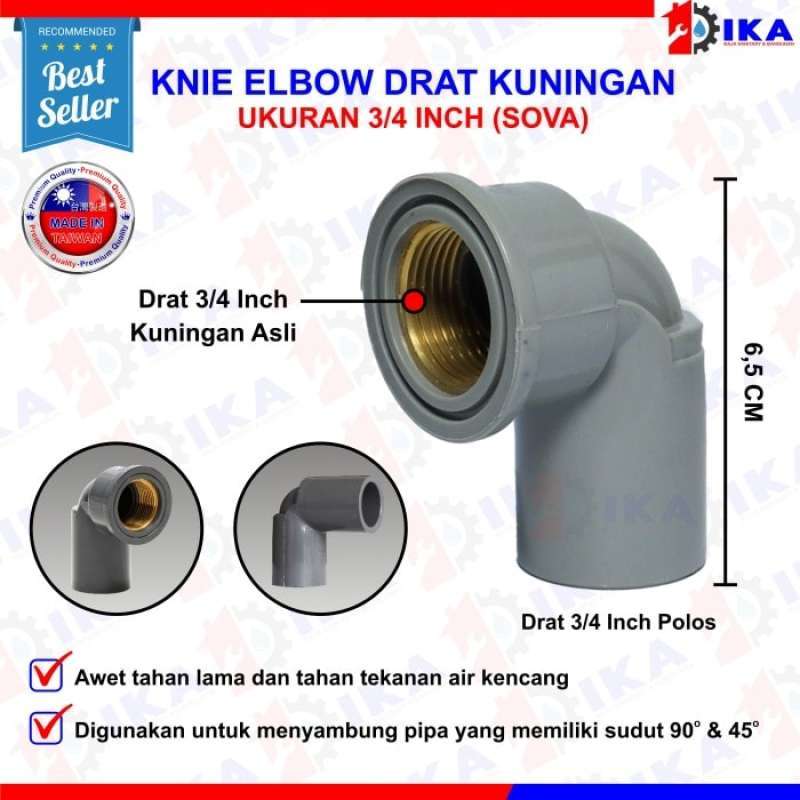 Jual Jual Knee Drat Dalam Kuningan 1/2 3/4 Inch / Elbow Pipa / Keni Sambungan - Knee 3/4 Diskon ...
