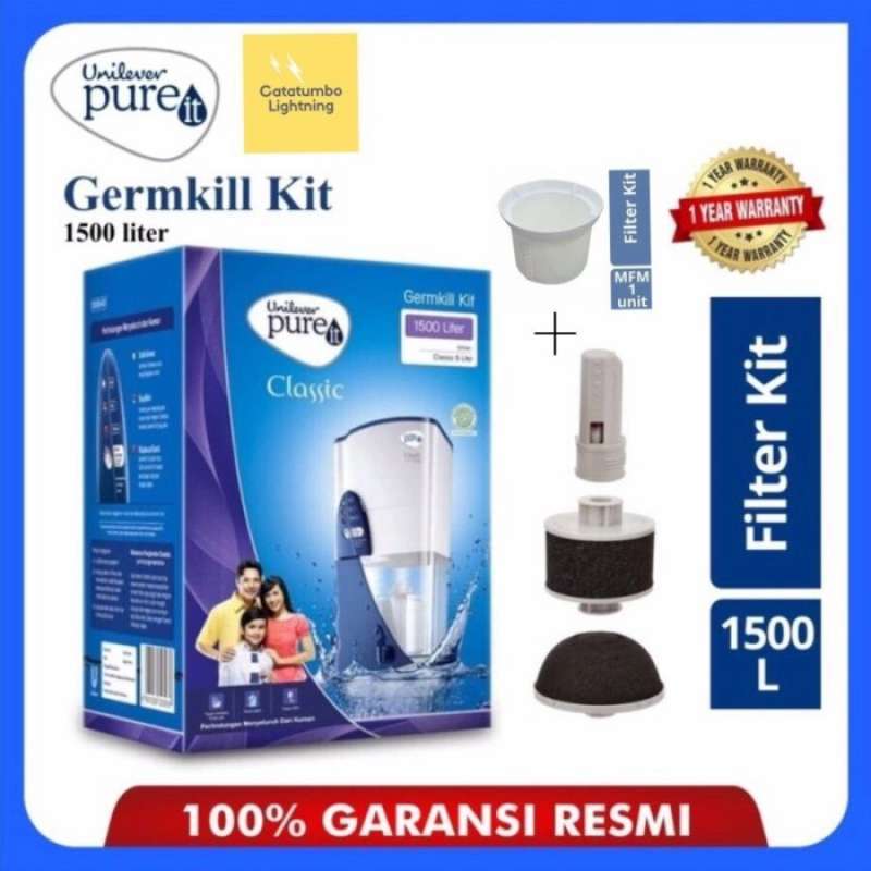 Promo Unilever Pure It Germkill Kit Filter Air [1500L] + Filter Micro ...