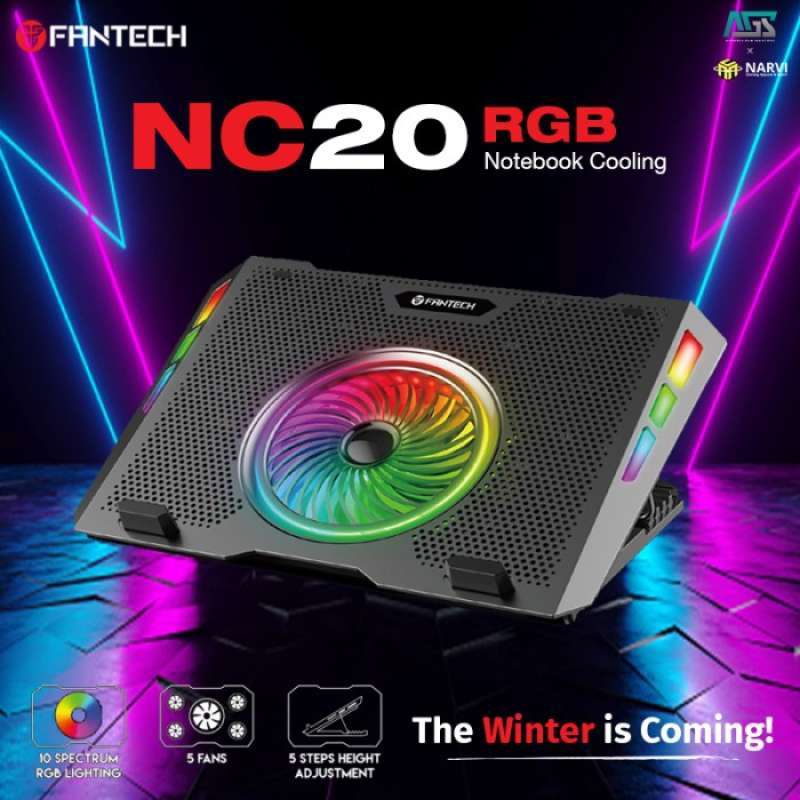Promo Fantech NC20 RGB Notebook Laptop - Gaming Cooling Pad Diskon 23% ...