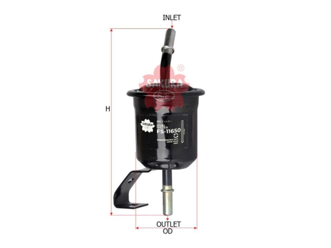 Promo SAKURA FS-11650 FUEL FILTER TOYOTA INNOVA / TUNER / HILUX BENSIN ...