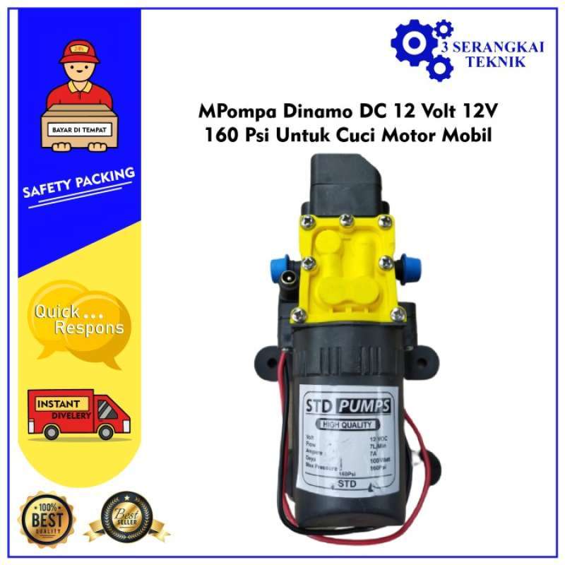 Promo Pompa Dinamo Dc 12 Volt 12V 160 Psi Untuk Cuci Motor Mobil Diskon ...
