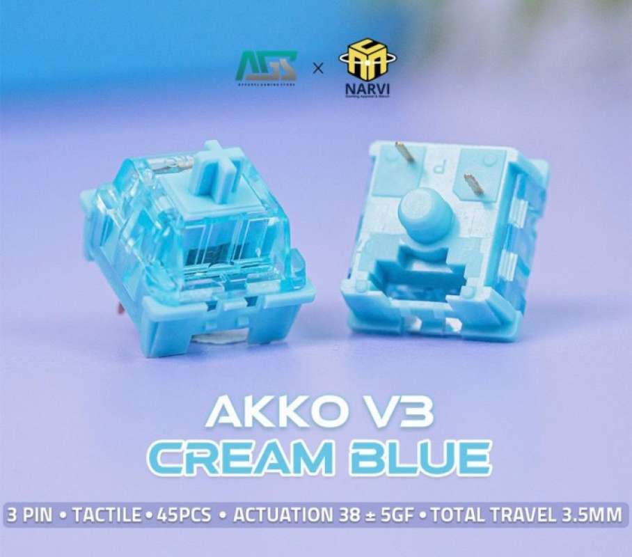 Promo AKKO CS V3 Cream Blue Switch 3 pin - Gaming Switch Diskon 23% di ...