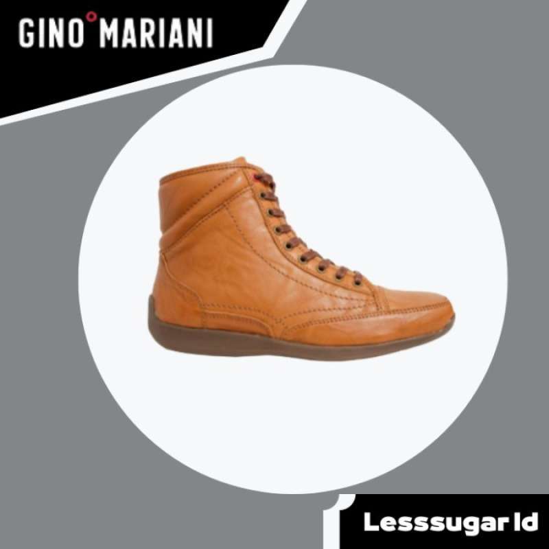 Promo Sepatu Gino Mariani Original Model Boots Kulit Coklat Muda Elario ...
