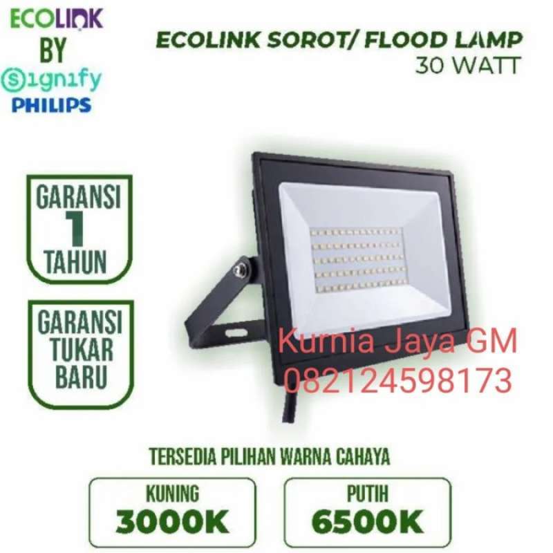 Promo ECOLINK Philips Flood Light FL007 30watt /Ecolink Lampu Sorot LED 30w Diskon 23% di Seller ...