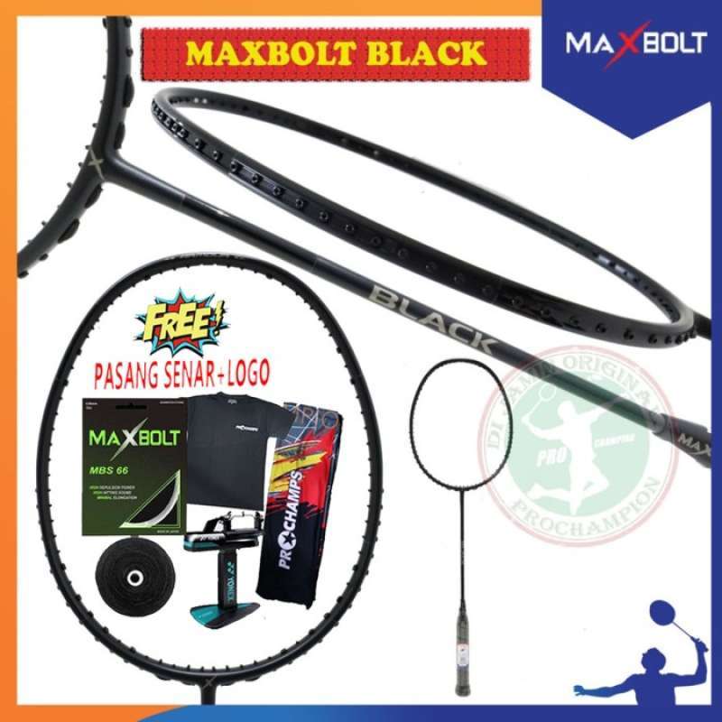 Jual New Maxbolt Black Raket Badminton Original di Seller Leon Storee ...