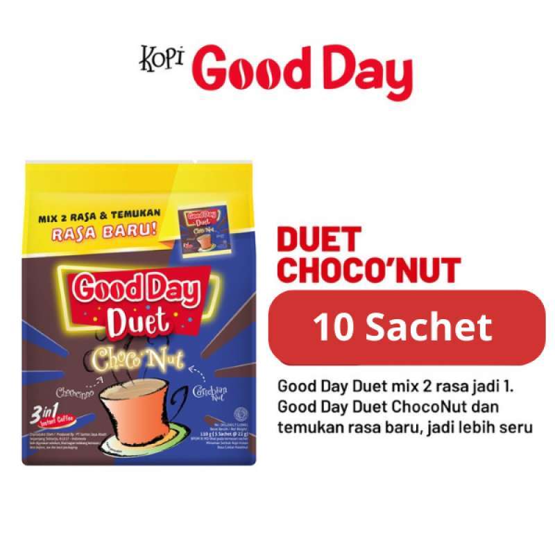 Jual GOOD DAY DUET CHOCO NUT | Coklat Biru [1 Renceng isi 10 Sachet] di ...