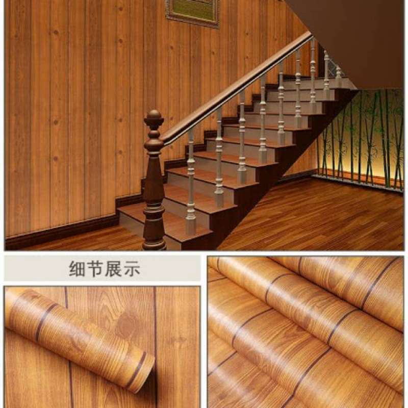 Jual Wallpaper Dinding Kayu Triplek Coklat Garis Hitan Ukuran Panjang ±
