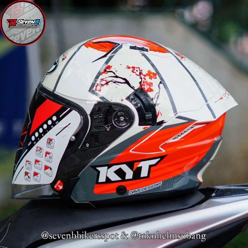 Jual HELM KYT NFJ XAVI SAKURA LIMITED EDITION GLOSSY ORIGINAL SNI di Seller SEVENB BIKERS SPOT ...
