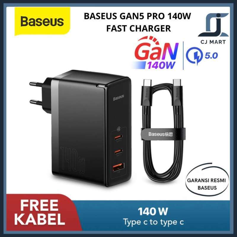 Promo Baseus Gan5 Pro 140w Fast Charger Handphone Adaptor Laptop Usb ...