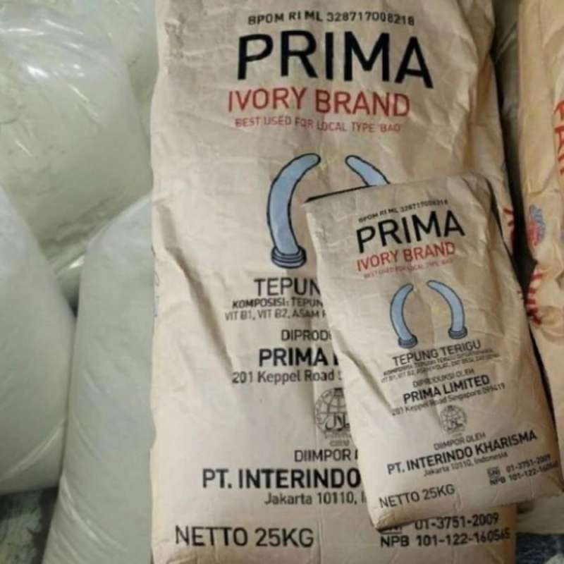 Jual Tepung Prima Brand 500 gr repack Ivory Best Used For Type Pao di ...