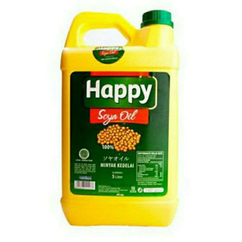Jual Happy Soya Oil Minyak Kedelai 5L di Seller Suket Teki Groceries ...