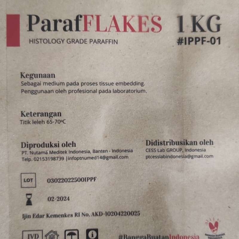 Jual Indopath Parraflakes, Parafin, Wax For Histologi 1 Kg/bag Di ...