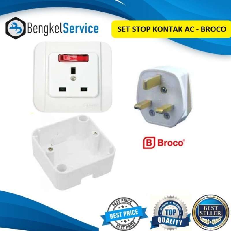 Promo Stop Kontak Set Ac Broco Diskon 23% di Seller SENTRA ELEKTRONIC STORE - Kalibata, Kota ...