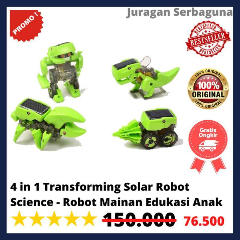 Promo 4 In 1 Transforming Solar Robot Science - Robot Mainan Edukasi Anak Diskon 23% di Seller ...
