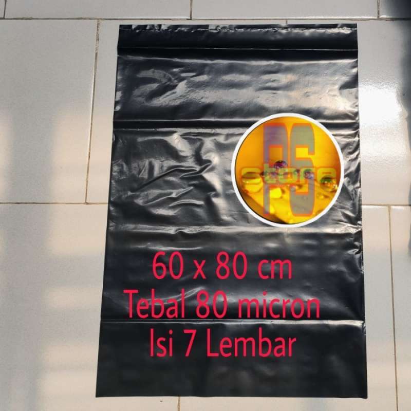 Promo Plastik Sampah Hitam 60 x 80 cm 80 micron Diskon 33% di Seller ...