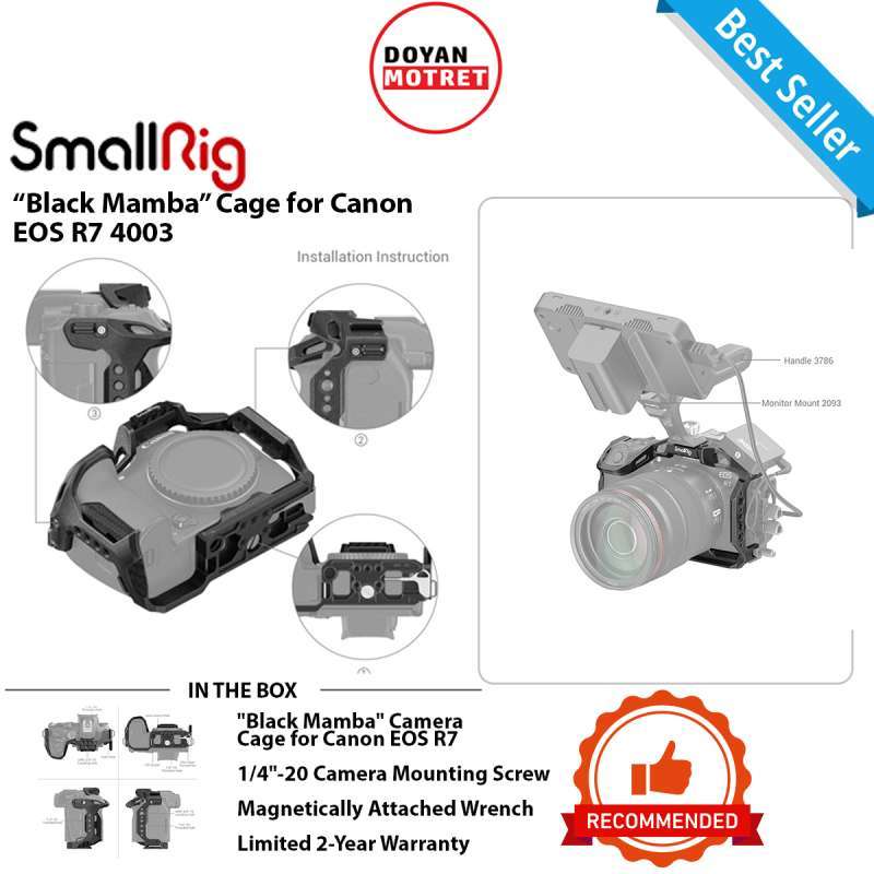 Jual SmallRig “Black Mamba” Cage for Canon EOS R7 4003 GARANSI RESMI di ...