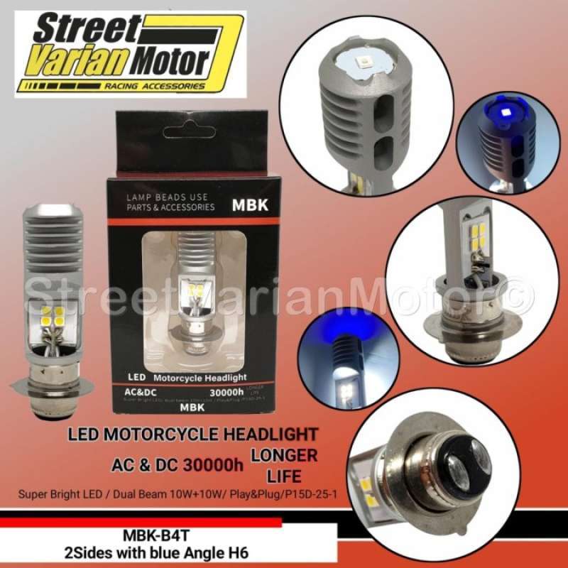 Promo Lampu Depan Motor MBK 8 LED B4T 2 Sisi Plus Blue Eye H6 AC/DC Diskon 9% di Seller Zarinala ...