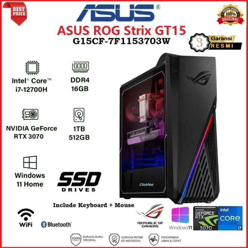 Jual Asus Pc Rog Strix G15cf-7f1153703w I7-12700f 16gb 1tb+512gb ...