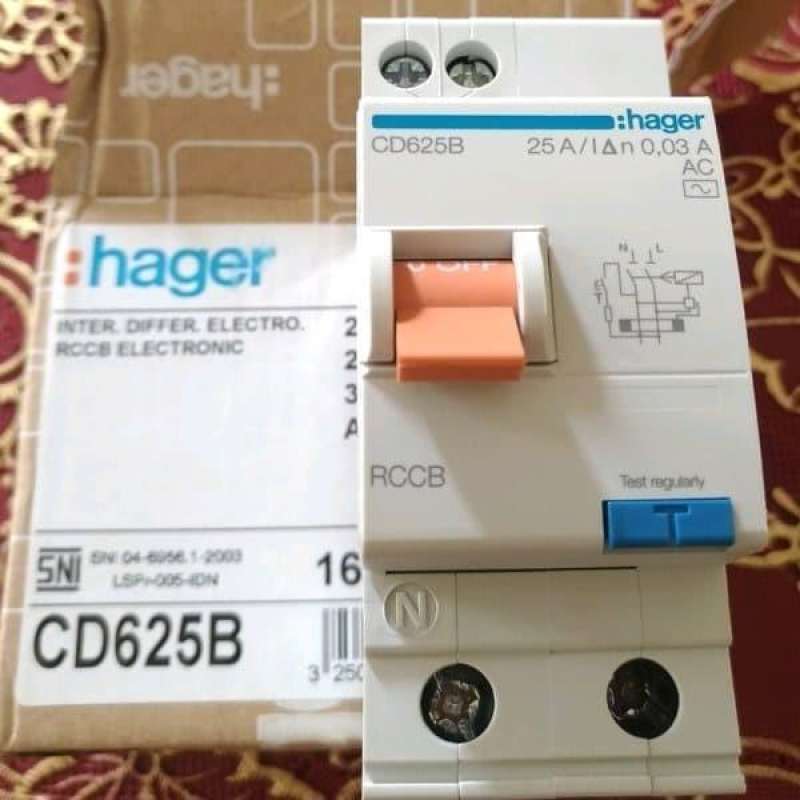 Jual HAGER ELCB/RCCB 2P 25A 30MA CD625B di Seller Volt elektrik - Lidah ...