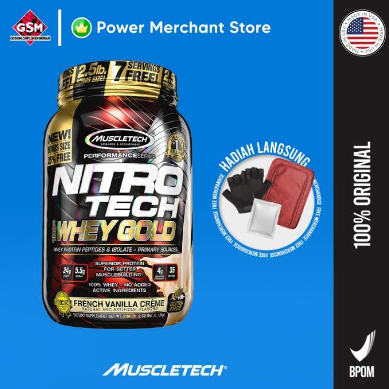 Jual Muscletech Nitrotech Whey Gold 2.2lb Di Seller Anes Medika Center ...